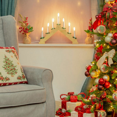The Christmas Workshop 70730 Wooden Christmas Candle Bridge
