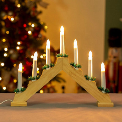 The Christmas Workshop 70730 Wooden Christmas Candle Bridge