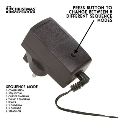 The Christmas Workshop 720 Multi-Coloured Chaser Cluster Lights | DIY ...