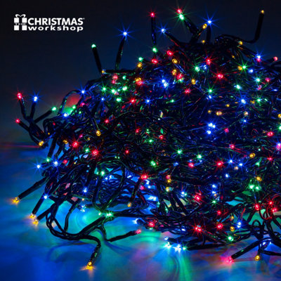 The Christmas Workshop 720 Multi-Coloured Chaser Cluster Lights