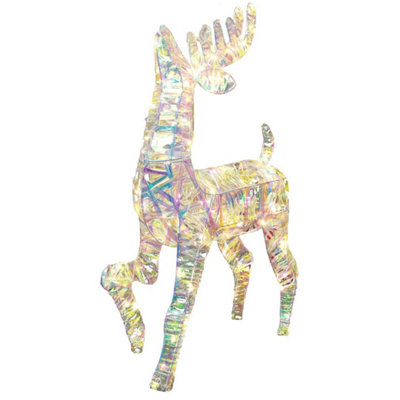 THE CHRISTMAS WORKSHOP 75CM IRIDESCENT LIGHT-UP REINDEER