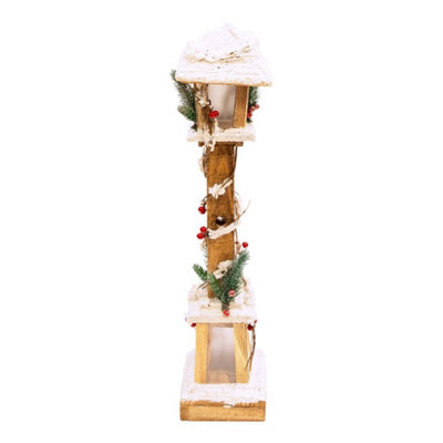 The Christmas Workshop 82690 60cm Snow Topped Wooden Lamppost | DIY at B&Q