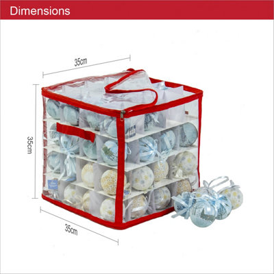 The Christmas Workshop Bauble Storage Box - Huge Capacity - Holds 64 ...