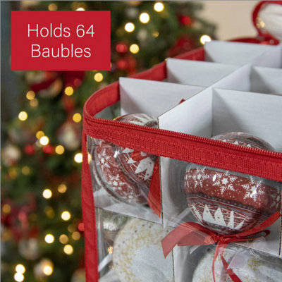 The Christmas Workshop Bauble Storage Box - Huge Capacity - Holds 64 ...