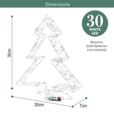 The Christmas Workshop Metal Frame Christmas Tree Light