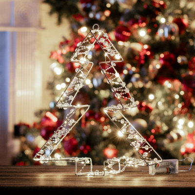 The Christmas Workshop Metal Frame Christmas Tree Light