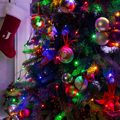 The Christmas Workshop Set of 100 Multi-Coloured Net Lights