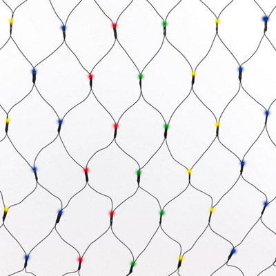 The Christmas Workshop Set of 108 Multi-Coloured Net Lights
