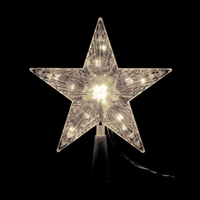The Christmas Workshop Warm White LED Star Tree Topper | DIY at B&Q