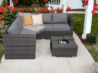 The Compton 5 Seat Corner Sofa & Ice Bucket Set