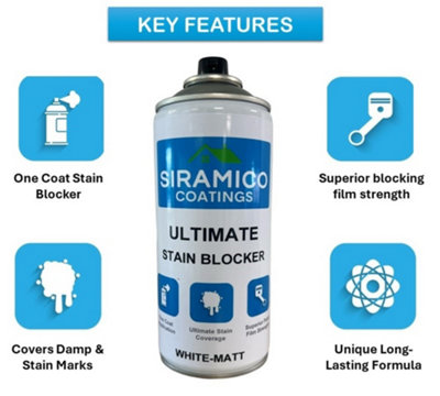 The Damp & Stain Block Spray - Matt White, 400ml Spray