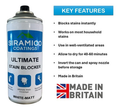 The Damp & Stain Block Spray - Matt White, 400ml Spray