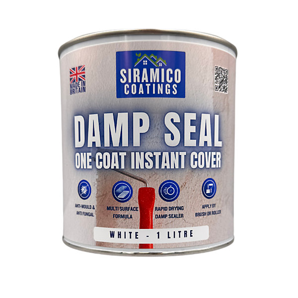 The DampSeal One Coat - 1 Litre - Matt white - Seals Damp And Mould ... The DampSeal One Coat - 1 Litre - Matt white - Seals Damp And Mould ...