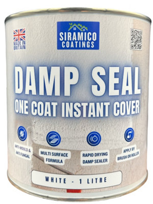 The DampSeal One Coat - 1 Litre - Matt white - Seals Damp And Mould ...