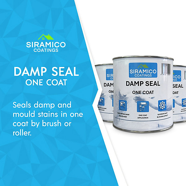 The DampSeal One Coat - 1 Litre - Matt white - Seals Damp And Mould ... The DampSeal One Coat - 1 Litre - Matt white - Seals Damp And Mould ...