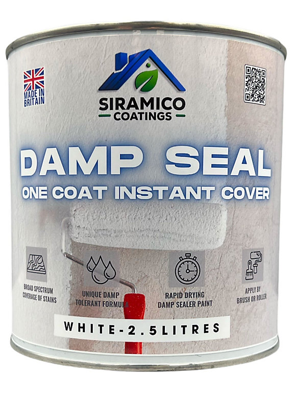 THE DAMPSEAL ONE COAT 2.5 Litre - Seals damp and mould stains in one ... THE DAMPSEAL ONE COAT 2.5 Litre - Seals damp and mould stains in one ...