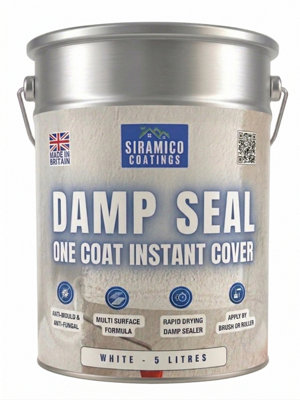 The DampSeal One Coat - 5 Litres - Matt White - Seals Damp And Mould ...