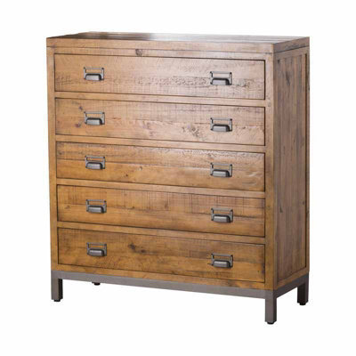 The Draftsman Collection Five Drawer Chest - Wood - L42 x W110 x H120 ...
