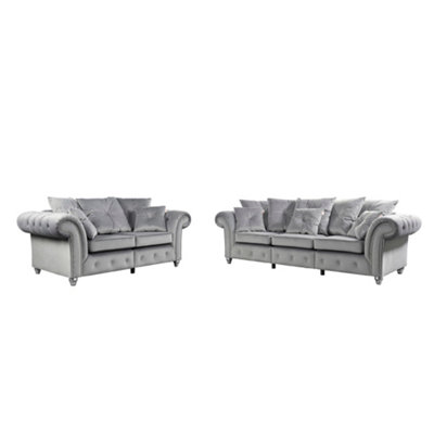 The Great British Sofa Company Kensington 3 & 2 Seater Velvet Sofas ...