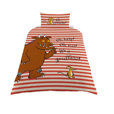The Gruffalo Oh Help Duvet Cover Set Orange/Cream (Junior) | DIY at B&Q