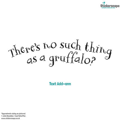 The Gruffalo Room Makeover wall sticker pack (Text Add-on pack)