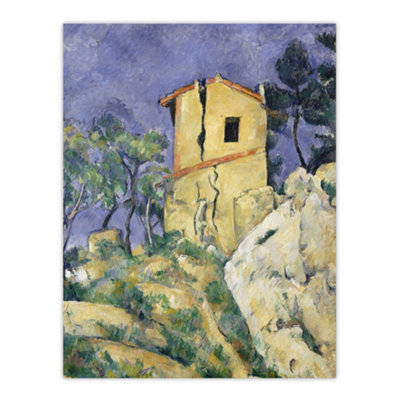 The House with the Cracked Walls Cezanne Wall Art Poster Print 12X16"
