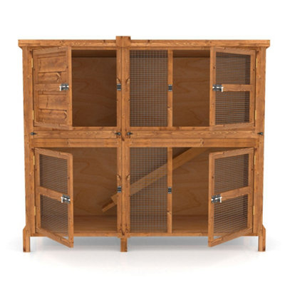 The Hutch Company 5ft Chartwell Double Rabbit Guinea Pig Hutch Extra ...