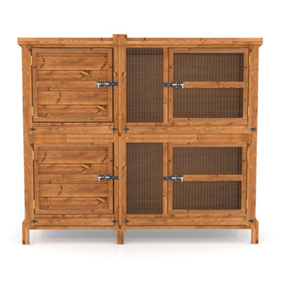 The Hutch Company 5ft Two-Tier Chartwell Rabbit Guinea Pig Hutch With ...