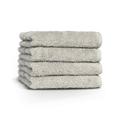 The Linen Yard Loft Combed Cotton 4-Pack Face Cloths | DIY at B&Q