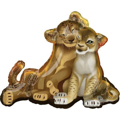 The Lion King Mini Simba And Nala Foil Balloon Brown (One Size)