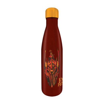 The Lord Of The Rings The Wrath Of Sauron Metal 540ml Water Bottle Maroon/Gold (One Size)