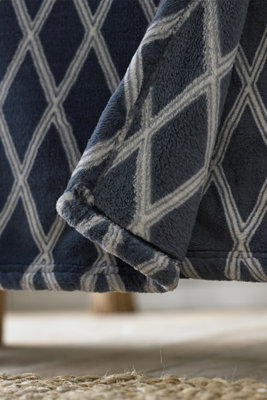 The Lyndon Company Longstone Printed Heavyweight Supersoft Fleece Throw