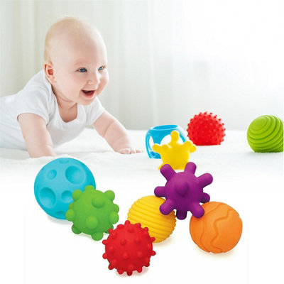 The Magic Toy Shop Baby Ball Set Baby Hand Massage 6 Piece Multi ...