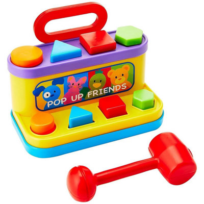 The Magic Toy Shop Baby Toddler Pop Up Animal Toy With Hammer And Shape ...