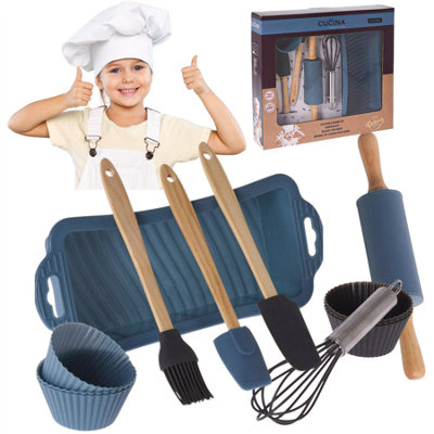 The Magic Toy Shop Baking 12 Piece Children Set With Silicone Rolling ...