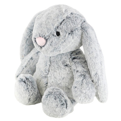 The Magic Toy Shop Grey Bunny Plush Stuffed Soft Cuddly Teddy Rabbit ...