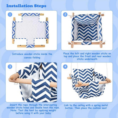 The Magic Toy Shop Indoor Baby Swing Seat Portable Secure Aesthetic ...