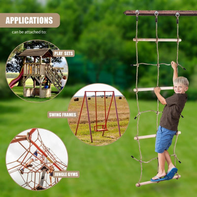 The Magic Toy Shop Kids Climbing Net Sturdy Structure Rope Double ...