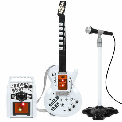 The Magic Toy Shop Kids Electric Rock Star Guitar & Microphone Karaoke ...