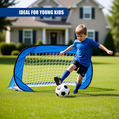 The Magic Toy Shop Kids Pop Up Football Goal Portable Foldable Indoor ...
