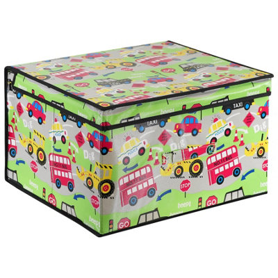 The Magic Toy Shop Large Collapsible Road Works Storage Box Folding ...