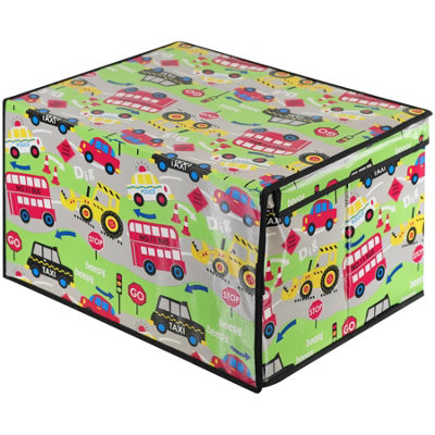 The Magic Toy Shop Large Collapsible Road Works Storage Box Folding ...