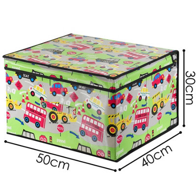 The Magic Toy Shop Large Collapsible Road Works Storage Box Folding ...