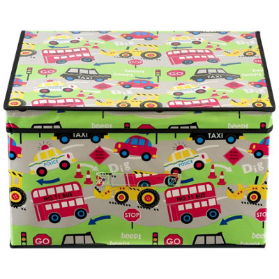 The Magic Toy Shop Large Collapsible Road Works Storage Box Folding ...