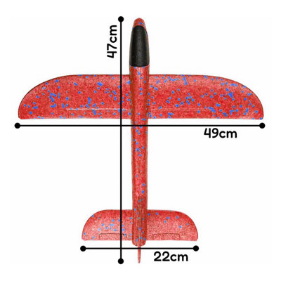 The Magic Toy Shop Mega Foam Glider Plane Outdoor Hand Throw Airplane ...