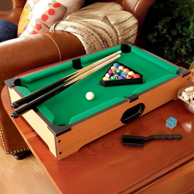 The Magic Toy Shop Mini Pool Table for Kids Wooden Table Top Game ...