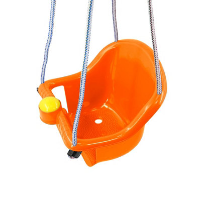 The Magic Toy Shop Orange Swing Seat for Baby Children Toddler Outdoor ...