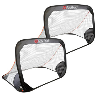 The Magic Toy Shop Set of 2 Pop Up Football Goals Kids Portable Indoor ...