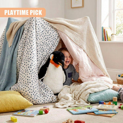 The Magic Toy Shop Soft Giant Penguin Plush Standing Lifelike Emperor ...