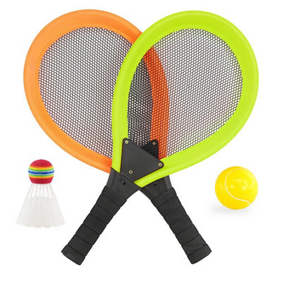 The Magic Toy Shop Soft Tennis & Badminton Set for Kids Racket Foam ...